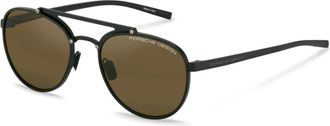 Porsche Design unisex, Accessoires, Noir, Taille: 55 MM Lunettes de soleil noires/marron