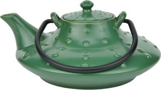 MamboCat Japanische Teekanne Keramik Honshu mit Metallhenkel 0,7l dunkelgrün - Jameson & Tailor 3530