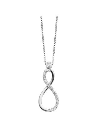 Julie Julsen Anh&auml;nger mit Kette 925 Silber rhodiniert Infinity Zirkonia