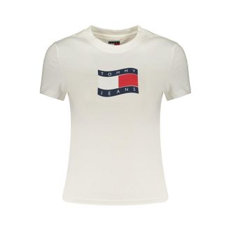 Tommy Hilfiger Bianco Baumwoll Damen T-Shirt