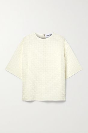 Nellie Partow Seraphine Oberteil Aus Cloqu&eacute; Aus T&uuml;ll - Wei&szlig;