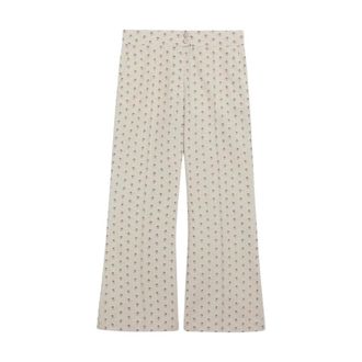 Valentino Bedruckte Hose mit weitem Bein - - Trousers - Damen - Beige - S