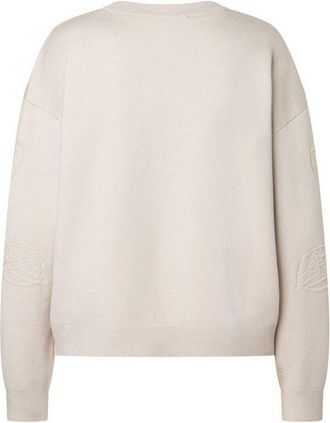 More & More Rundhalspullover stylisher Feinstrickpullover, Pailletten