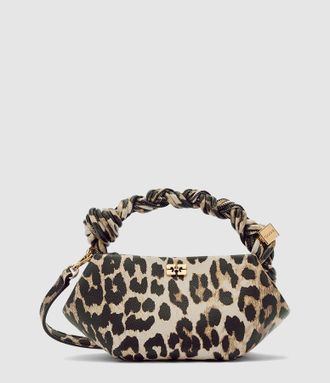 Ganni Sac Mini Bou Grained Printed Almond Milk