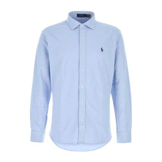 Polo Ralph Lauren Chemise en Coton M&eacute;lang&eacute; - Homme - Chemises - Bleu - Taille: S