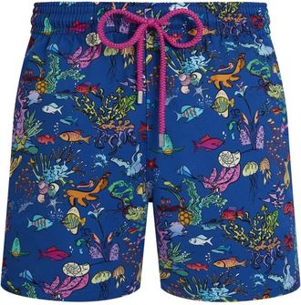Vilebrequin Homme, Maillots de bain, Bleu, Taille: 2XL Stretch Short Swim Shorts Aquarium