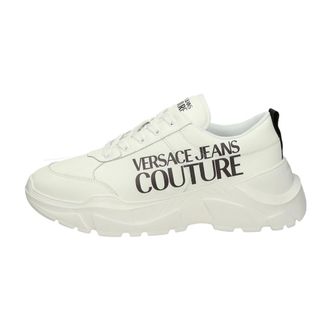 Versace Jeans Couture Niedrige Ledersneakers mit herausnehmbarer Innensohle - - Shoes - Herren - Wei&szlig; - 41 EU