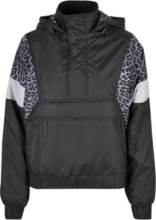 Urban Classics Veste pour Femme AOP Mixed Pull Over, Noir/l&eacute;on/lumi&egrave;re