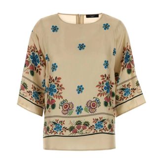 Max Mara Femme, Blouses et Chemises, Multicolore, Taille: 40 FR Blouse Samba Imprim&eacute;e en Soie