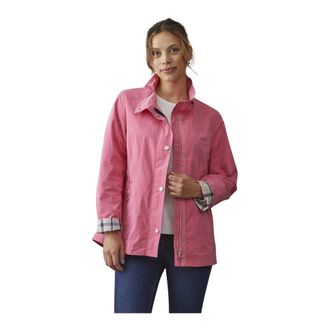 Junge Elegante Jacke mit Stehkragen und Rei&szlig;verschlusstaschen - - Jackets - Damen - Rosa - L
