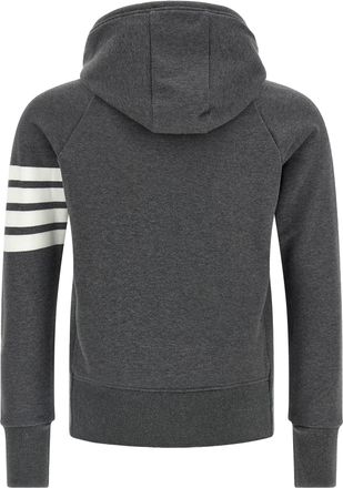 Thom Browne 4-Bar Striped Cotton Sweatshirt - Gray