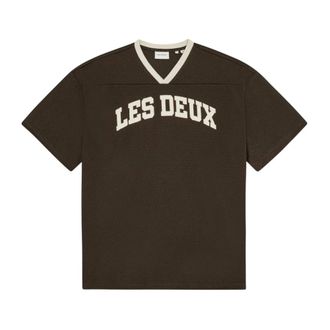 Les Deux Bronson Mesh T-Shirt - - Tops - Herren - Braun - S