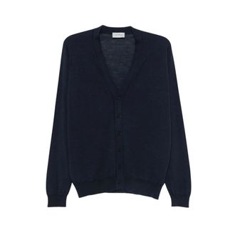 John Smedley Bradrick Midni Cardigan - - Knitwear - Herren - Blau - XL