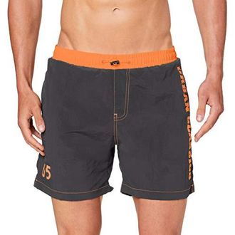 Urban Classics Short de Swim avec Logo UC Maillot, Marron, S Homme