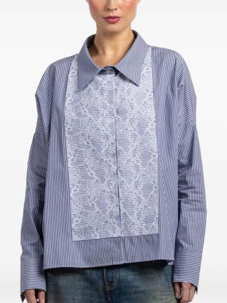 JEJIA lace-detail shirt - Blau
