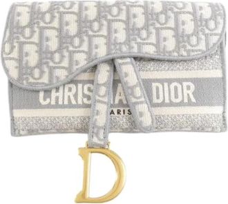 Dior Sac bandouli&egrave;re Oblique en toile Pre-owned - Femme - Pre-owned - Gris - Taille: ONE Size