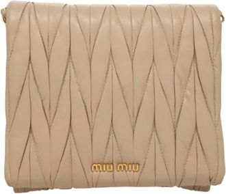 Miu Miu Pre-owned Cuir sacs-ports-paule - Femme - Pre-owned - Beige - Taille: ONE Size