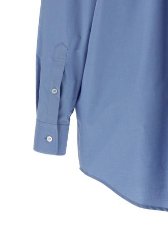 Maison Margiela Colorblock Cotton Poplin Shirt - Blue