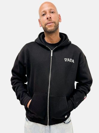 Dada Hoodie mit R&uuml;ckstick, &Auml;rmelzip und Oversize Fit Embo Logo Zip Hoody