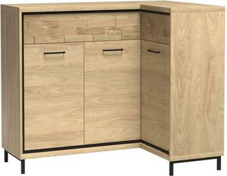 Furnix Eckkommode mediolane dekor M-15 Metallf&uuml;&szlig;en Sideboard Hickory - Furnix