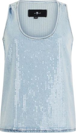 7 For All Mankind Femme, Tops, Bleu, Taille: 40 FR Hauts