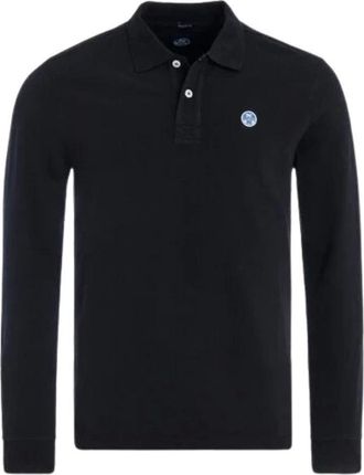 North Sails Polo &agrave; manches longues - Logo rond - Homme - Tops - Noir - Taille: L