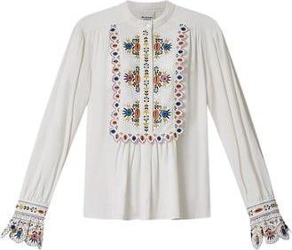 Isabel Marant Top Monique &agrave; manches longues brod&eacute;