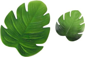 Lurrose 2 St&uuml;ck Eva Tischset und Trinkuntersetzer in Blattform rutschfest Wasserabweisend Hitzeschutz f&uuml;r K&uuml;che und Esszimmer Dekorativ und Sch&uuml;tzend f&uuml;r Tisc