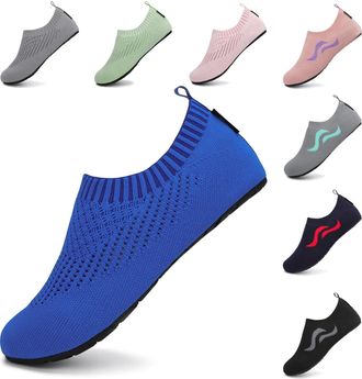 Saguaro Badeschuhe Damen Wasserschuhe Herren Atmungsaktiv Strandschuhe für Yoga Aquaschuhe Frauen Surfschuhe Männer Sommer Strand Garten Wassersport Surfen Be