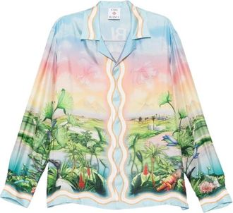 Casablanca Homme, Chemises, Multicolore, Taille: XL Chemise en soie