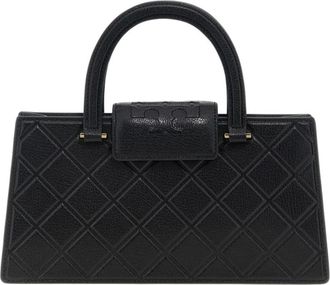 Tory Burch Femme, Sacs, Noir, Taille: ONE Size Structured Top Handle Bag