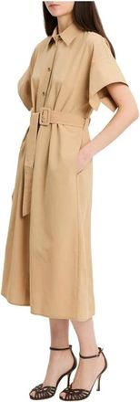 Pinko Pinko, Femme, Robes, Beige, Taille: 44 FR Alesha Midi Shirt Dress
