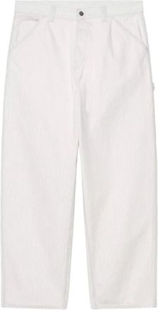 Carhartt Work in Progress Homme, Pantalons, Blanc, Taille: M Mercer Stripe Single Knee Pant