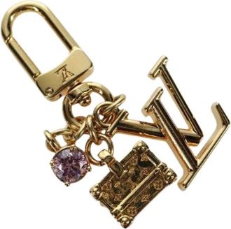 Louis Vuitton Porte-cl&eacute;s breloque en m&eacute;tal Pre-owned - Femme - Pre-owned - Jaune - Taille: ONE Size