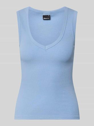 Gina Tricot Slim Fit Top mit V-Ausschnitt