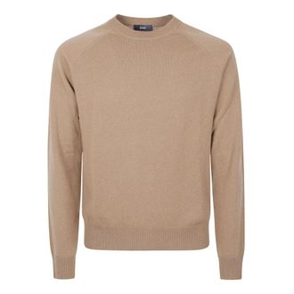 Herno Rundhals-Strickware - - Knitwear - Herren - Beige - S
