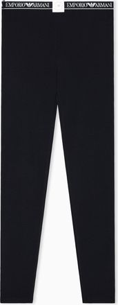 Emporio Armani Damen Logoband Leggings Hose, Schwarz, M