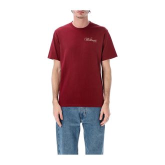 Sporty & Rich Homme, Tops, Rouge, Taille: L Serif Logo T-Shirt