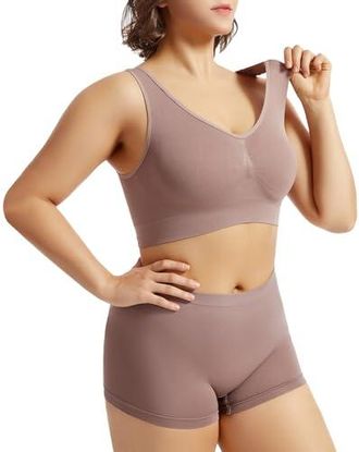 Generic Ensemble sous Vetement Femme Ensemble Lingerie Confortable Classique Bralette Bretelles Fines - Respirante, sans Armature, Confort Toute La Journ&eacute;e