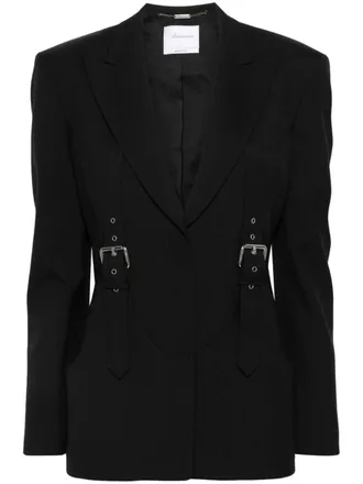 Blumarine blazer &agrave; d&eacute;tail de boucle - Noir