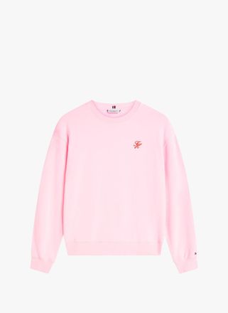 Tommy Hilfiger Sweat droit brod&eacute; en coton m&eacute;lang&eacute;
