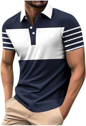 Generic Chemise de golf extensible d&eacute;contract&eacute;e &agrave; manches courtes et col rabattable, l&eacute;g&egrave;re, polyvalente, &eacute;l&eacute;gante, confortable, respirante, pour le travail, 