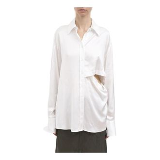 Andrea Ya'aqov Camicia Over in Viscosa - - Blouses & Shirts - Damen - Wei&szlig; - S