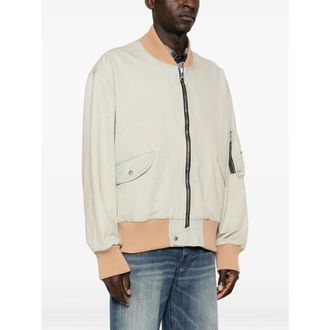 Vivienne Westwood Ribbed-Trim Bomber Jacket - Blue