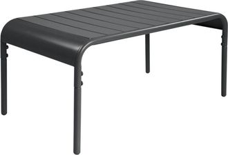 Sweeek Rechteckiger Couchtisch aus Stahl f&uuml;r den Garten