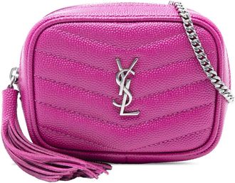 Saint Laurent Hobo Bags - Baby Matelasse Grain De Poudre Monogram Lou Camera - Gr. unisize - in Gold - f&uuml;r Damen