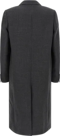 Dries Van Noten Double-Breasted Wool Coat - Gray