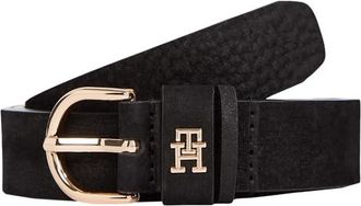 Tommy Hilfiger Essential Effortless 2.5 Nubuck Aw0Aw16838 Ceinture réglable, Black (Black), 90 Femme