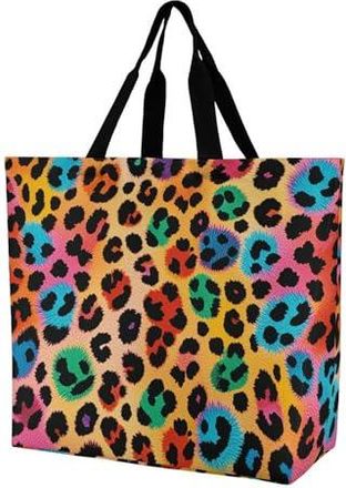Generic L&eacute;opard Color&eacute; Sac Fourre-Tout Imperm&eacute;able Tote Bag L&eacute;ger Sac &Agrave; Bandouli&egrave;re Pour Shopping Travail Voyage