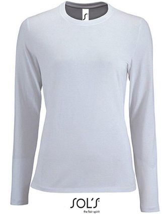 SOLS Langarmshirt 1er/2er Pack Damen Langarm-Shirt f&uuml;r Frauen Gr. S bis XXL (2-tlg) 100% Baumwolle - 190 g/m&sup2;